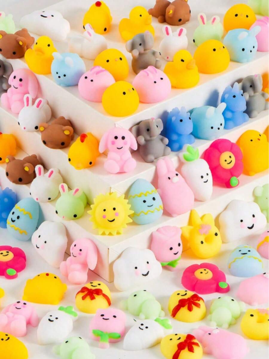 Random Squishy Toys, Cartoon Cute Squeeze Squeezing Stress Relief Soft ...