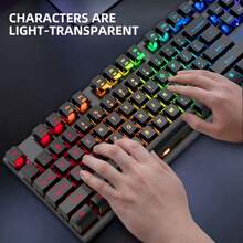 EWEADN GX30Z Wired Keyboard With Number Pad, Ergonomic Full-Size Layout, Quiet Typing, Blue ...