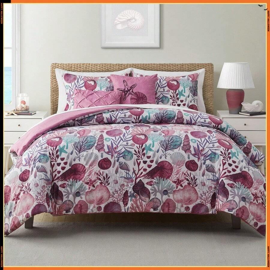 Ivory Coast 5-Piece Multicolor Abstract Reversible Comforter Set, Full ...