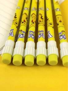 pokemon 12Pcs Pikachu Pokemon Pencils Set Cartoon Black Core Crude Wood ...