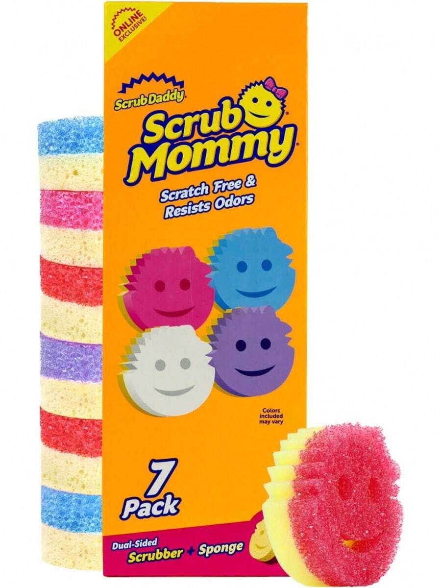 Scrub Dual-Sided Dish Scrubber Sponge All Surfaces - Stain & Odor ...