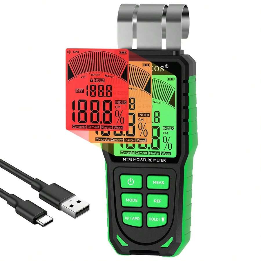 Pinless Moisture Meter,Wood Moisture Meters For Walls, Firewood Floor ...