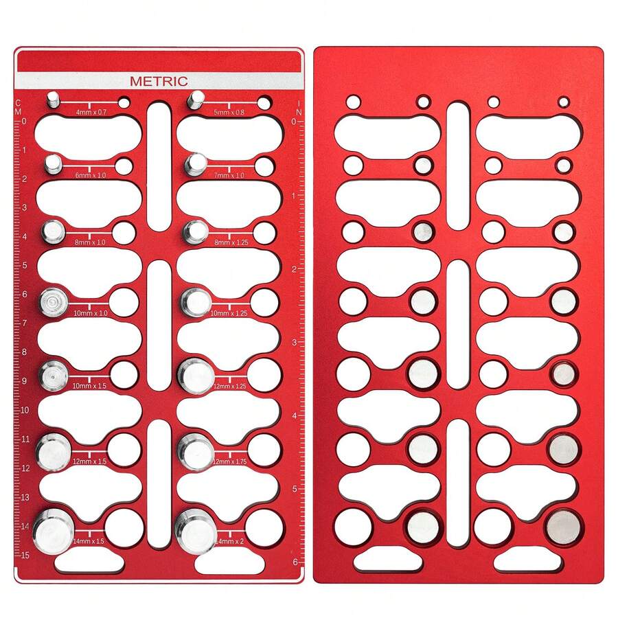 New Nut And Bolt Thread Detector, Bolt Gauge With 14 Imperial And 14 ...