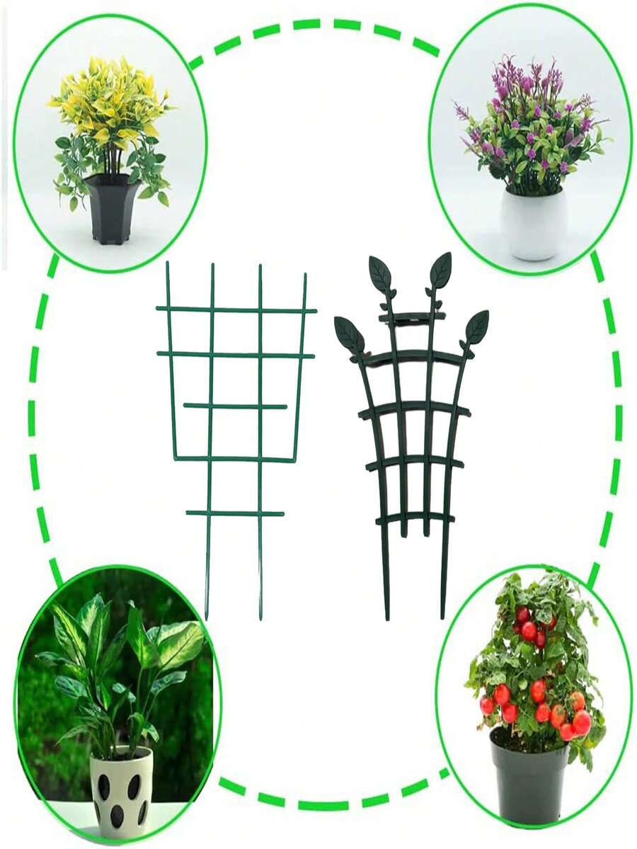 2/1pc Stackable Climbing Plant Trellis, Nordic Style Plastic Pot Grid ...