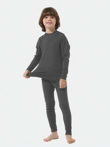 Thermisches Kompressionsshirt für Tween-Jungen, langärmeliges thermisch ...