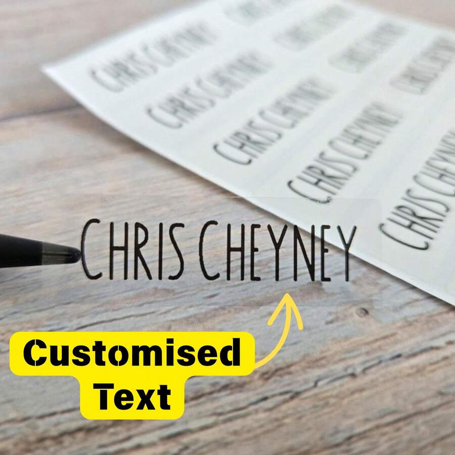 Customisation Clear Waterproof Label, Transparent Name Sticker ...