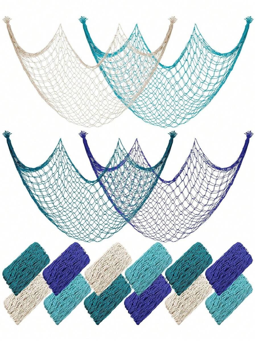 1pc Fish Net Decoration, For Mermaid, Pirate, Nautical, Underwater ...