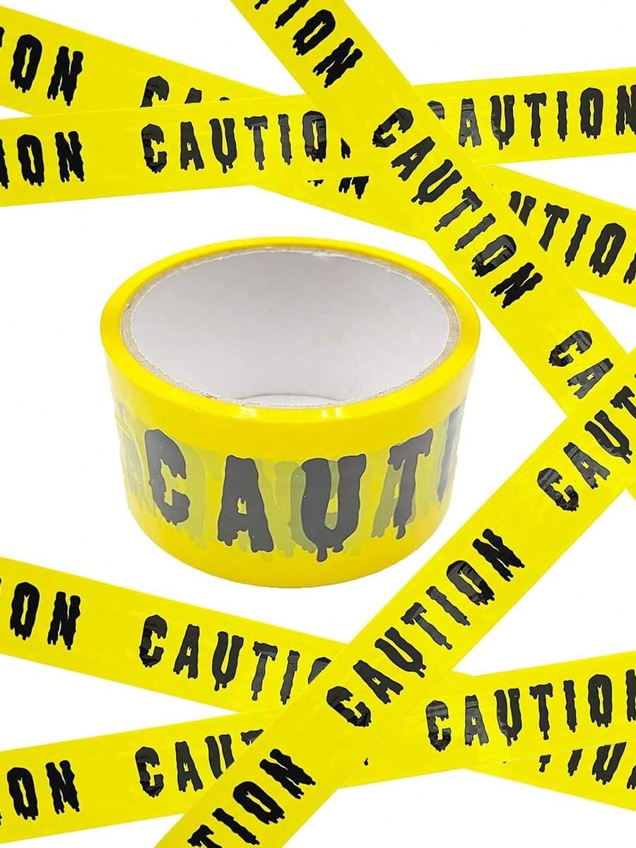 Halloween Angstaanjagende Tape Bundel - Waarschuwing - Kom binnen als ...