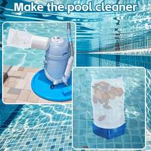 6Pcs Pool Vacuum Replacement Mesh Bags With Locking Cord Reusable ...