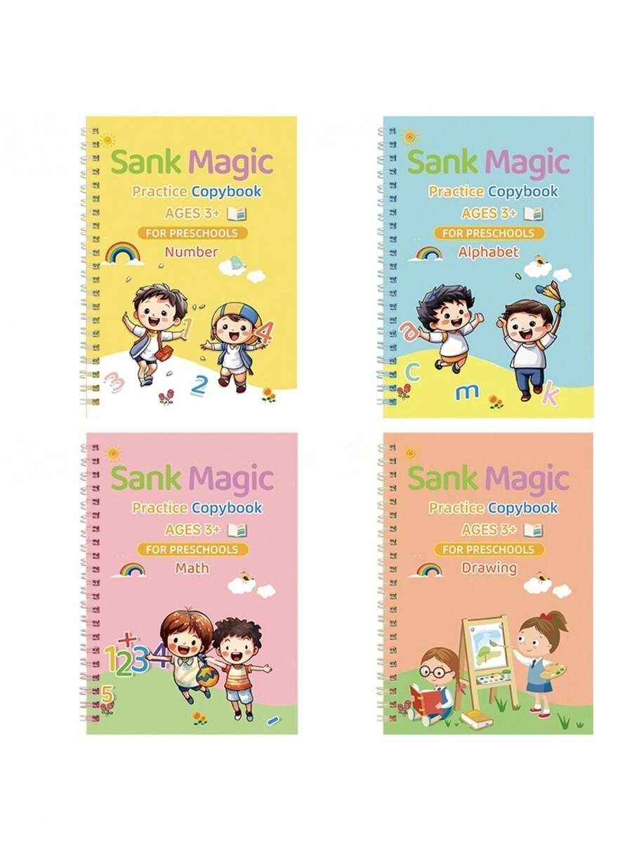 4 paquetes de set de práctica de escritura reutilizable para niños ...