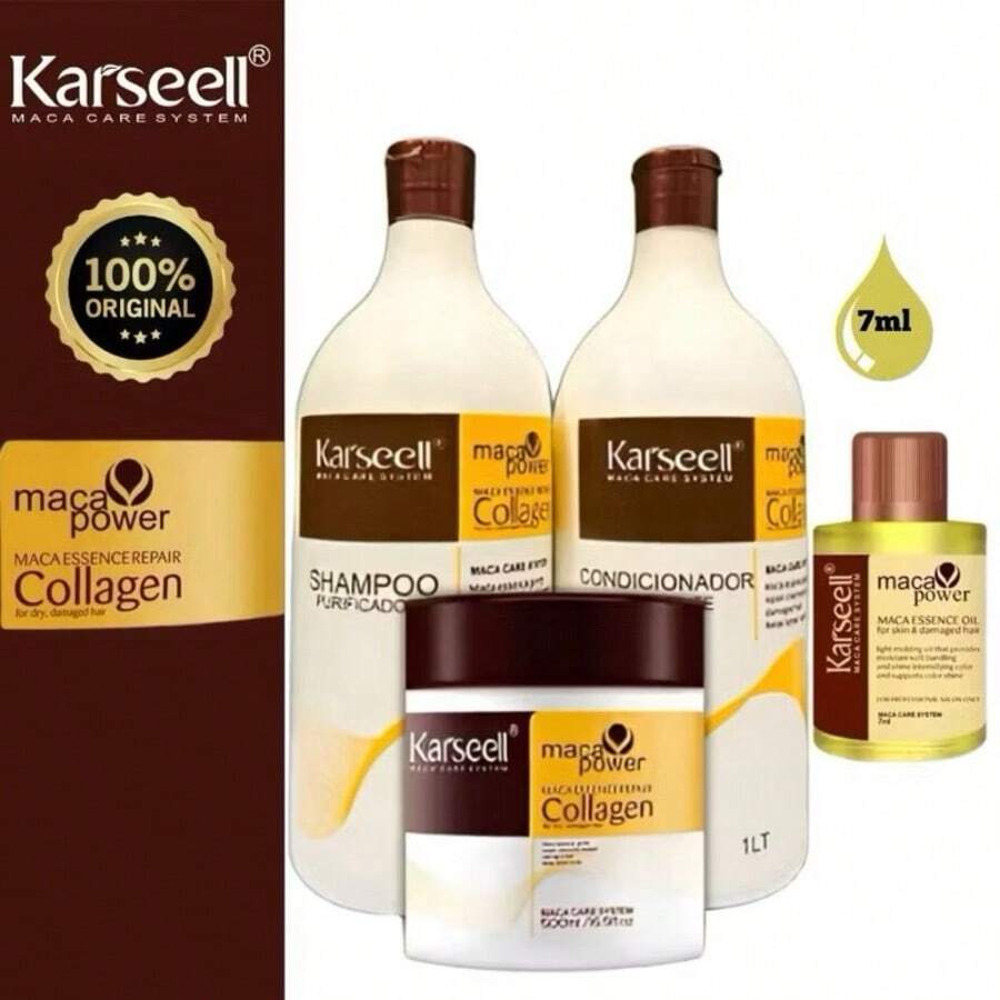 Karsell Kit Of 4 Items: Collagen Mask + Shampoo + Conditioner (1 Liter ...