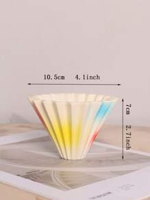 1pc Ceramic Origami Filter For Pour Over Coffee And Cake, Gradient ...