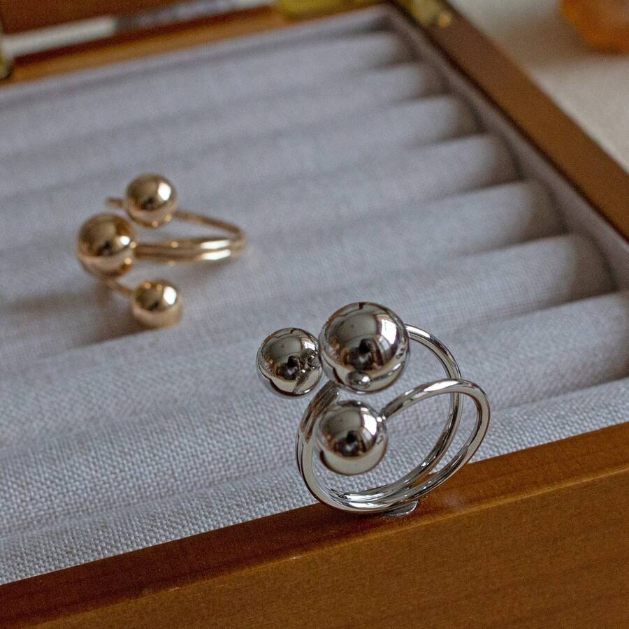 1 Pc Asymmetrical Planet Vintage Style Finger Ring For Women, Man, Suit ...