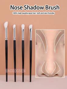 4 pezzi Pennello per contouring del naso in 100% peli di capra ...