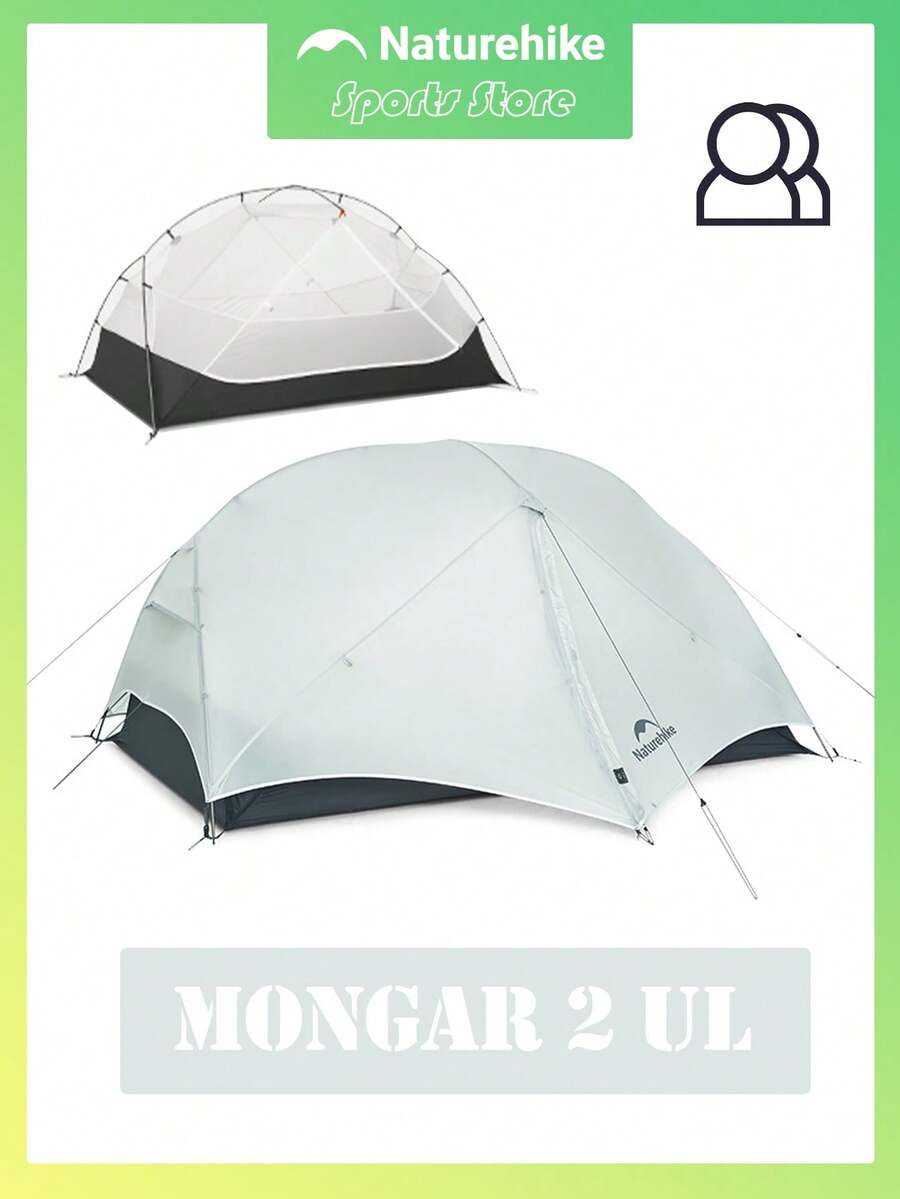 Naturehike Mongar UL 2 Person Ultralight Trekking Tent, 15D Nylon ...