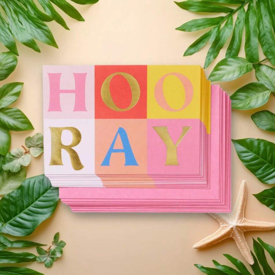 10ct Hooray Cards: Multi-Colored Thank You & Congratulations Card Pack ...