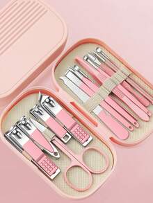 14 Piece Light Pink Manicure Set, Manicure Manicure Set, Manicure Nail ...