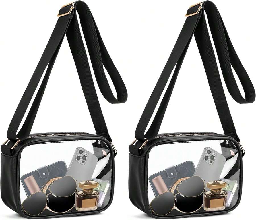 VOROLO Stadium Approved Clear Crossbody Bag,Small See Through Purse ...
