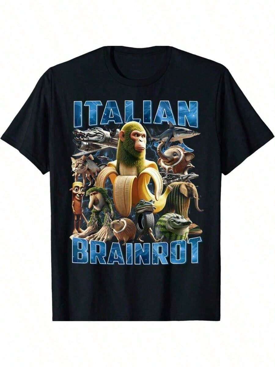ITALIAN BRAINROT Funny Meme Italian Brainrot T-Shirt 100% Cotton Tee ...