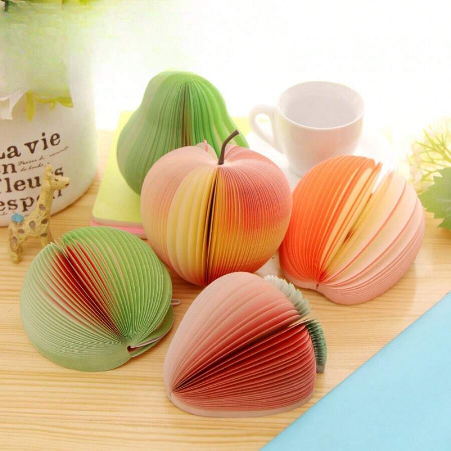 Creative DIY Fruit Sticky Notes, Apple Shaped Sticky Notes, Fruit ...