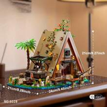 JIKEFUN JIKEFUN - Juego de bloques de construcción de casa del bosque (1486 piezas), diseño de ...