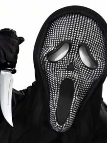 1pc Halloween Diamond Set Scream Ghost Face Mask COS Makeup Ball ...