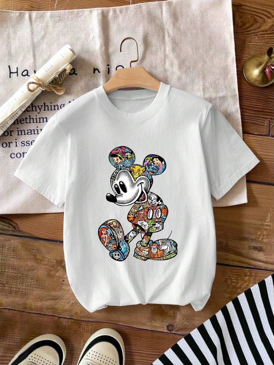 Disney 1pc Disney Mickey Mouse Graphic Casual Plus Size Sleepwear Short ...