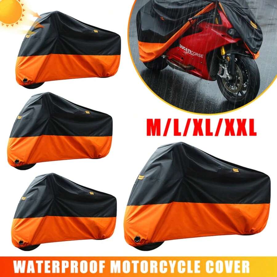 Outdoor Motorcycle Cover Waterproof Dustproof Motorbikes Scooter Covers ...