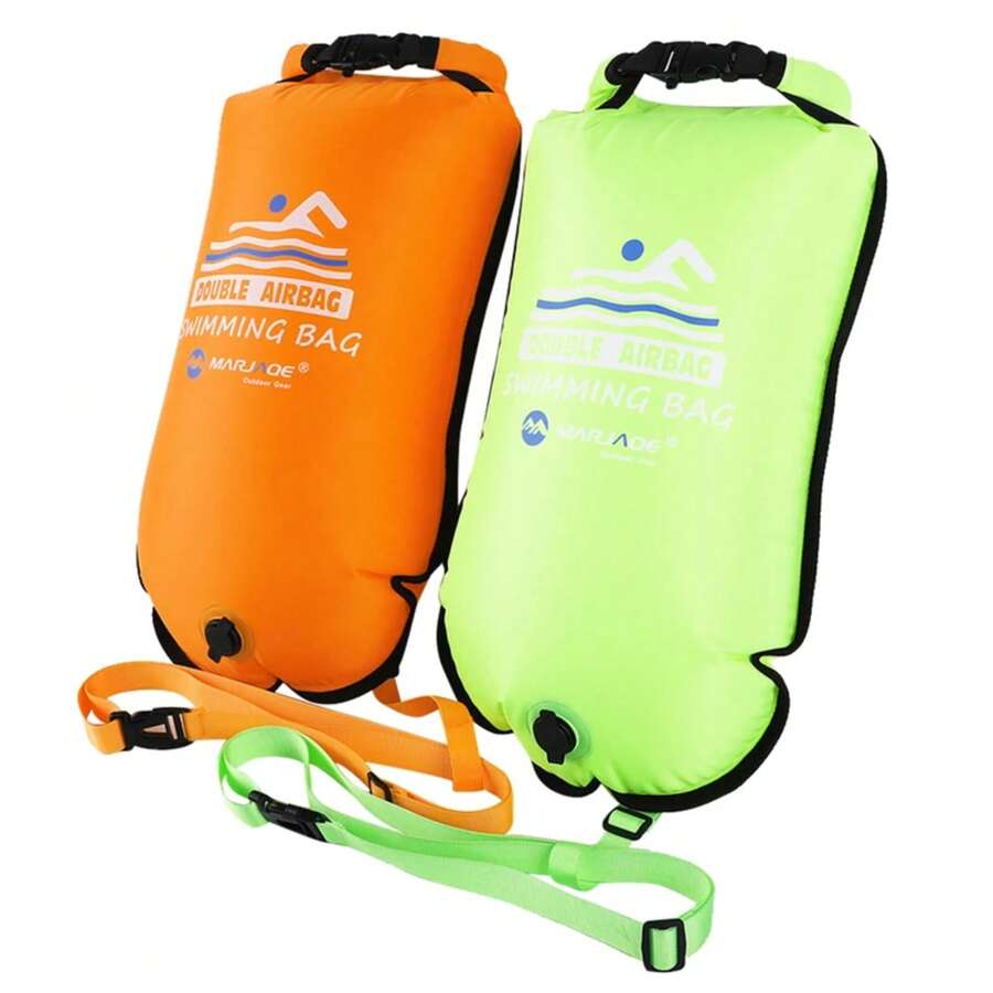 20L Inflatable Open Swimming Buoy Tow Float Dry Bag With Waist Belt For ...