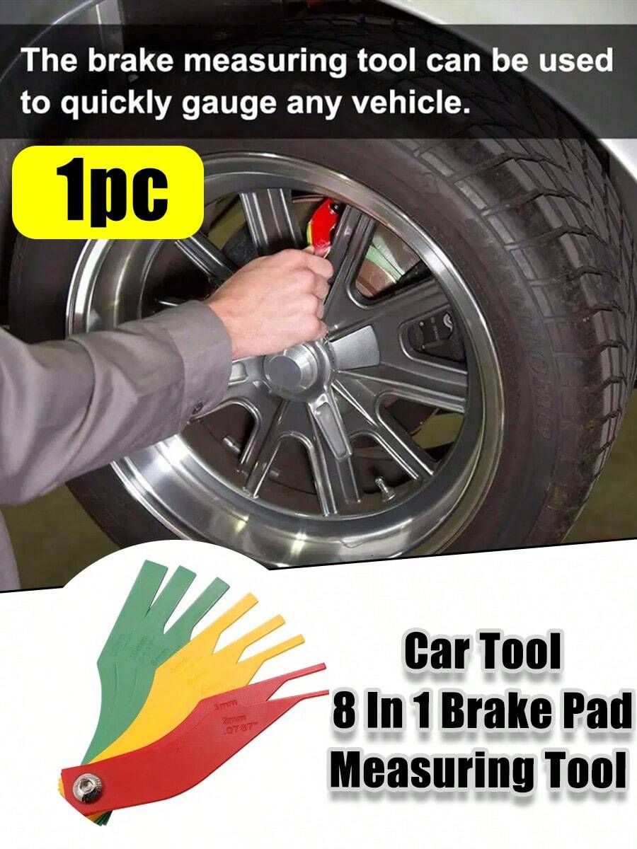 Car Tool 8 In 1 Brake Pad Measuring Tool Gauge Feeler Tester Scale ...