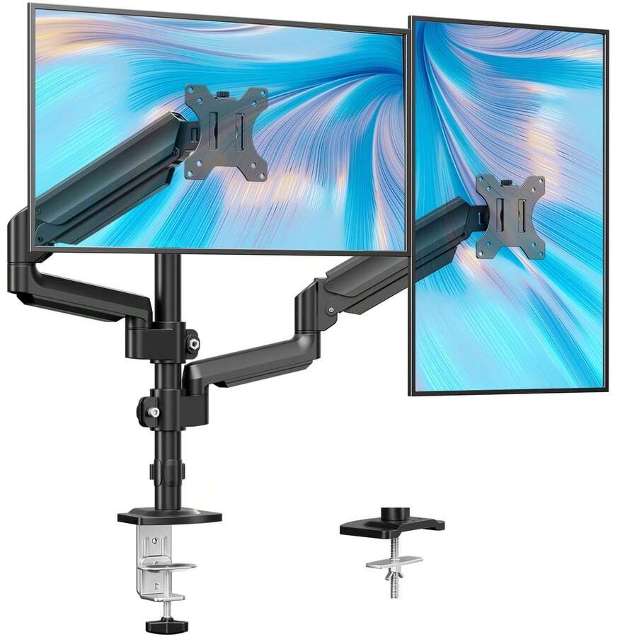 Dual Monitor Mount For 13-32 Inch Screens, Adjustable Dual Monitor Arm ...