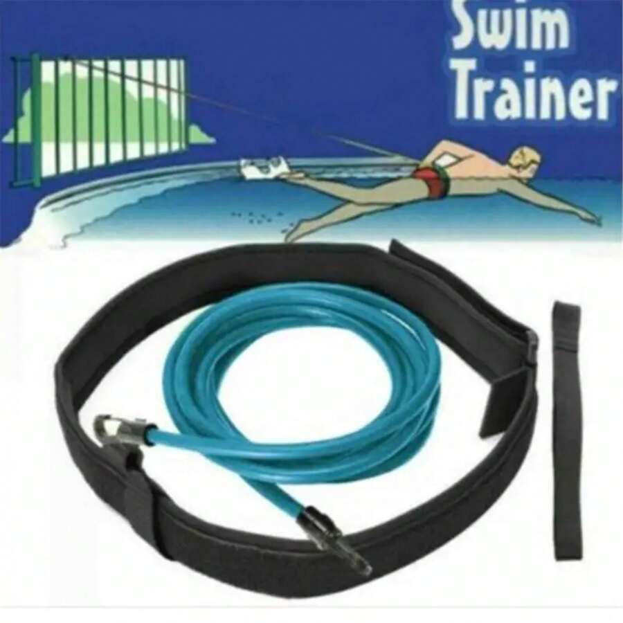 4m Adjustable Swim Training Elastic Belt Swimming Training Rope ...