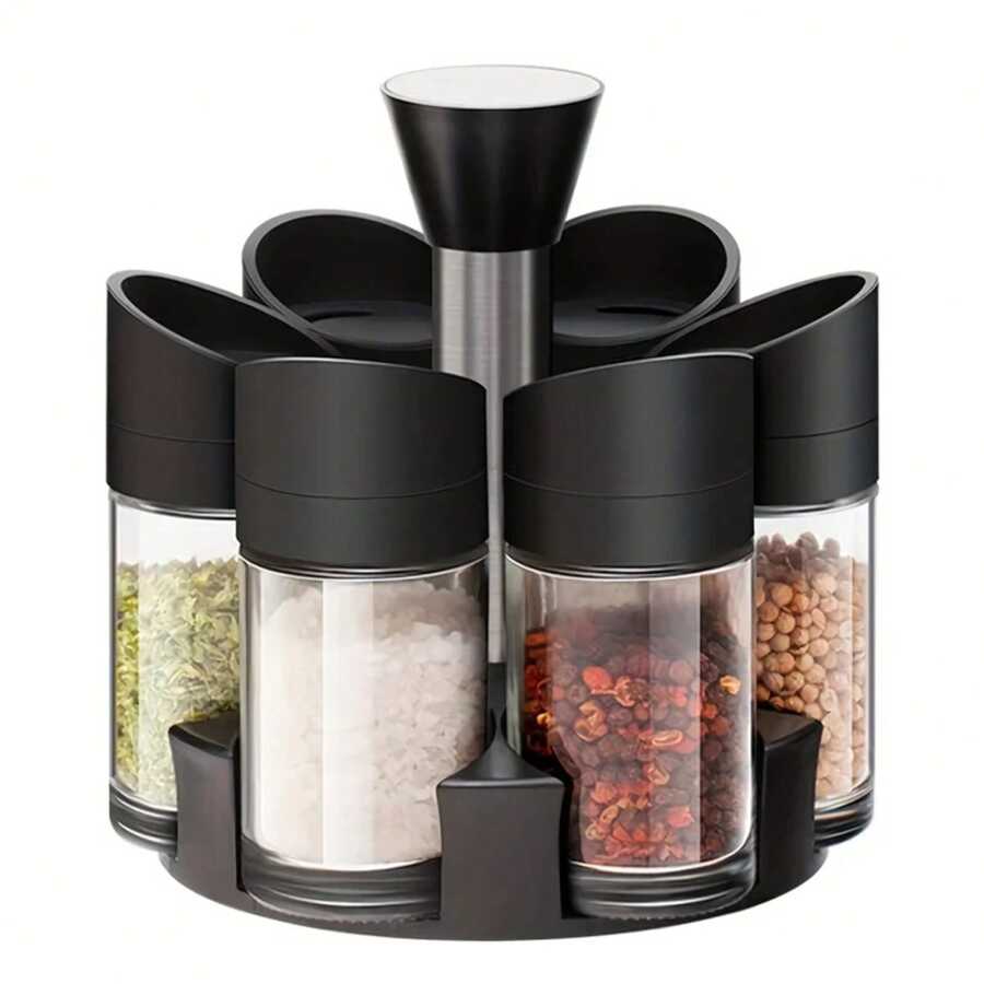 6-Jar Revolving Spice Rack, Spices And Seasonings Sets With Rack ...