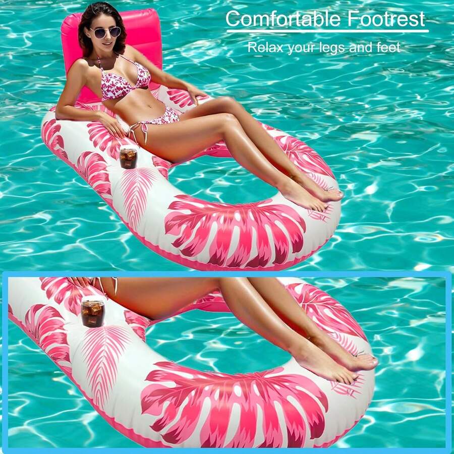 Inflatable Pool Float Adult - Pool Floaties Lounger Floats Raft Floating Chair Water Floaties ...