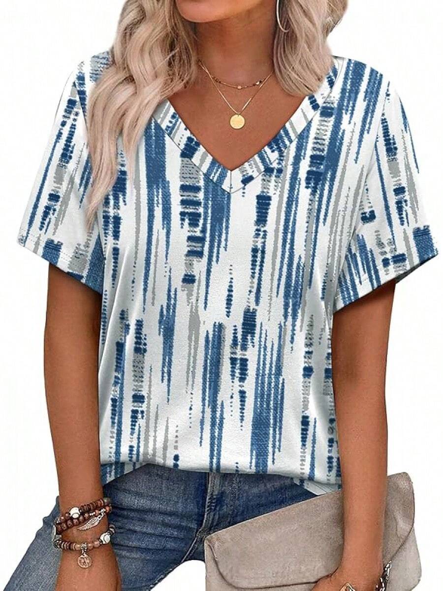 2025Hot-Alaroo Womens Summer Tops 2025 Short Sleeve Shirts Dressy ...