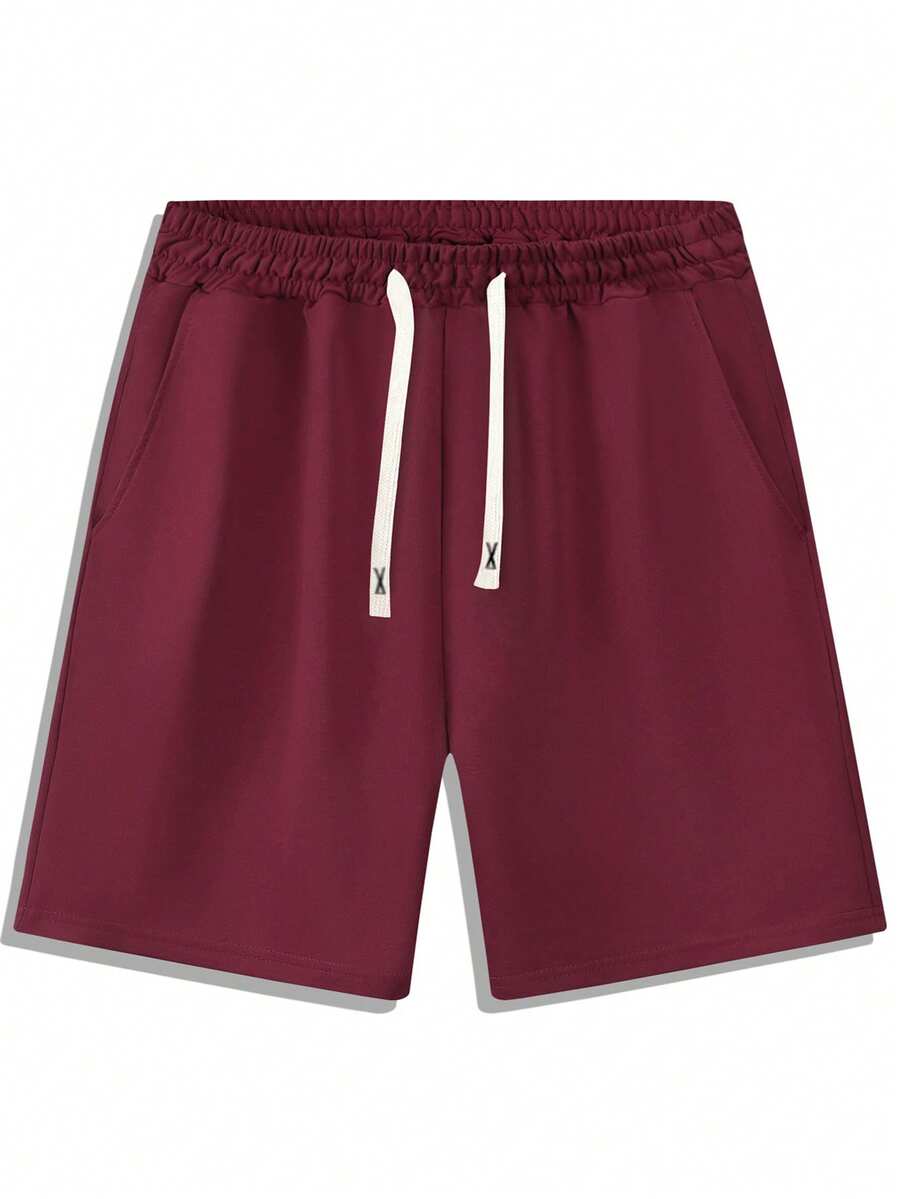 Summer New Men's Solid Color Shorts, Casual Sports Shorts With ...