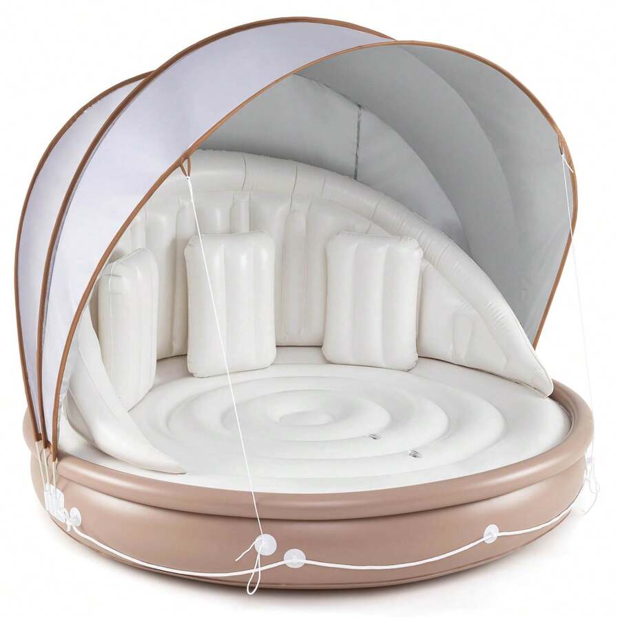 Lifezeal 73" Tanning Pool Lounger Float With Retractable & Removable ...