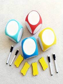 3 Pieces Set Of Reusable And Erasable EVA Whiteboard Dice, With A ...