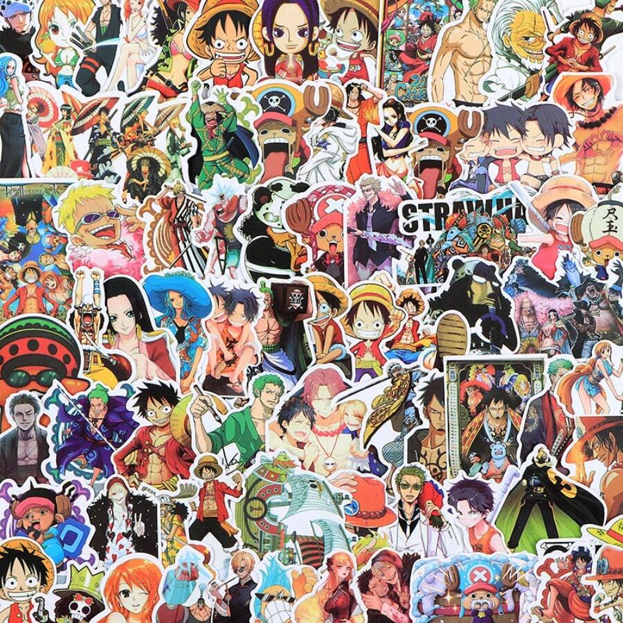 ONE PIECE 120PCS Cool ONE PIECE Anime Stickers Fun Toy DIY Laptop ...