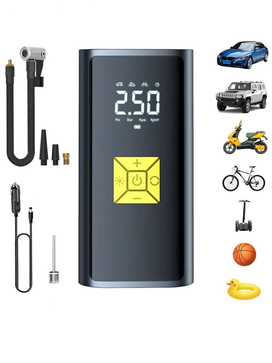 Tire Inflator Portable Air Compressor Cordless Tire Inflator 150PSI ...