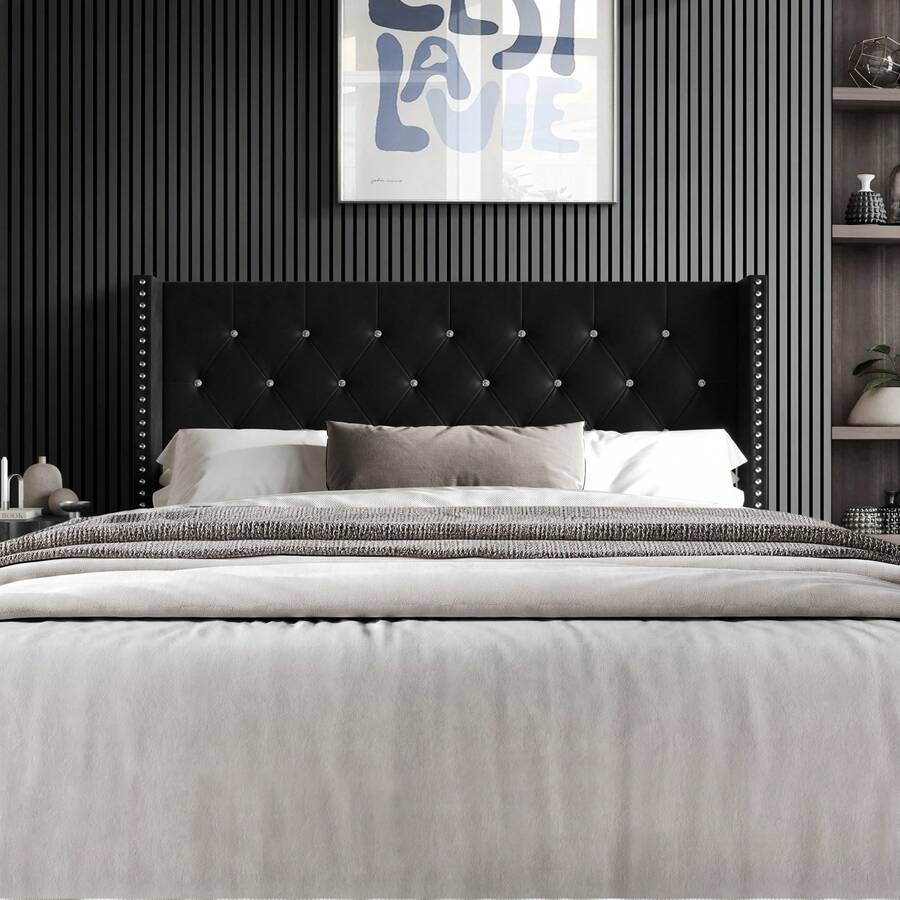 Gretna Twin Wingback Tufted Upholstered Headboard | SHEIN USA