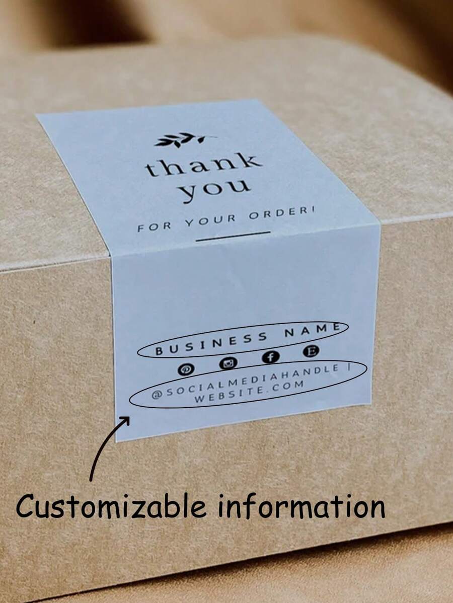 Box Label Template, Editable Packaging Labels, Order Packaging Stickers ...