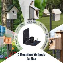 YeYeBest Bird House Pole, Heavy Duty Spiral Ground Auger Bird Feeder ...