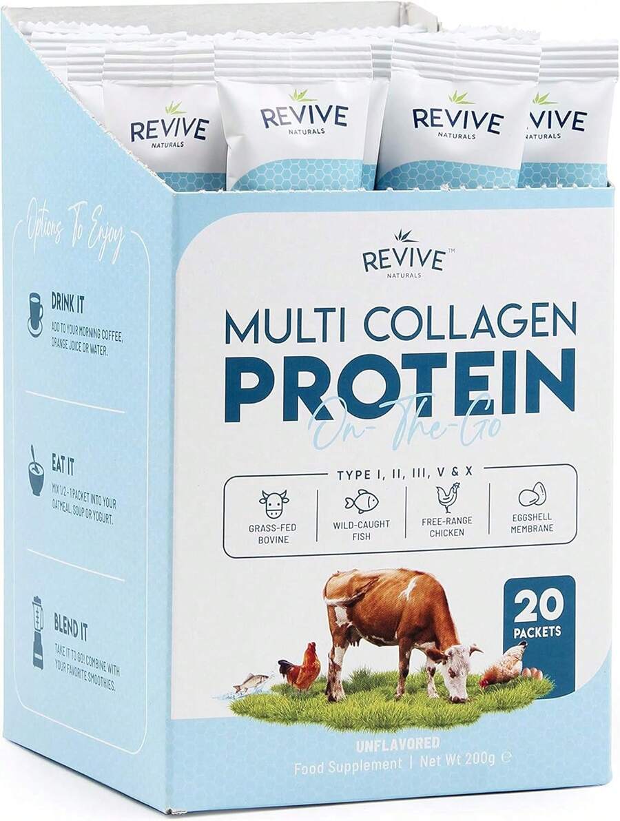 Multi Collagen Hydrolyzed Protein Powder (16oz) - Types I, II, III, V ...