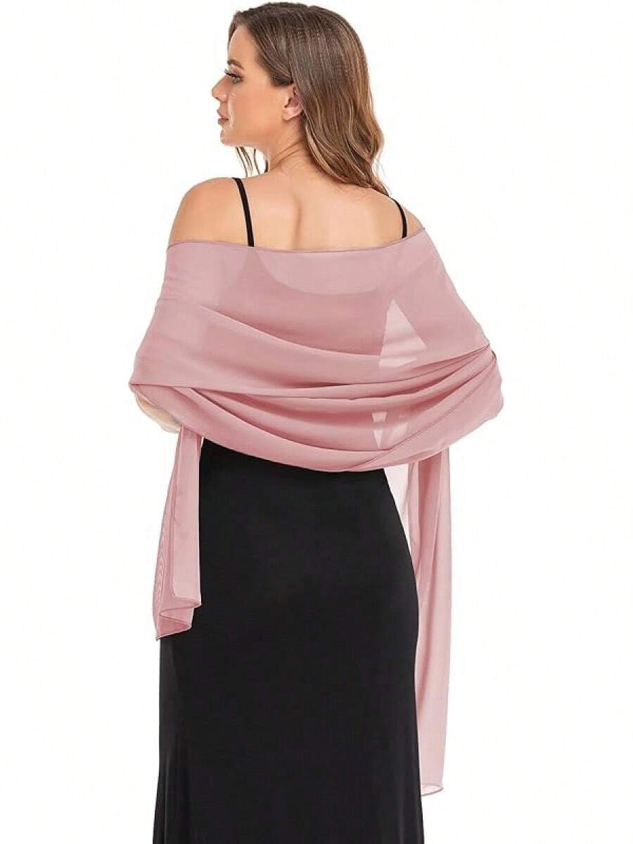 Shawls And Wraps Evening Dresses Sheer Chiffon Women Elegant Soft Silky ...