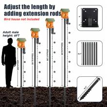 YeYeBest Bird House Pole, Heavy Duty Spiral Ground Auger Bird Feeder ...