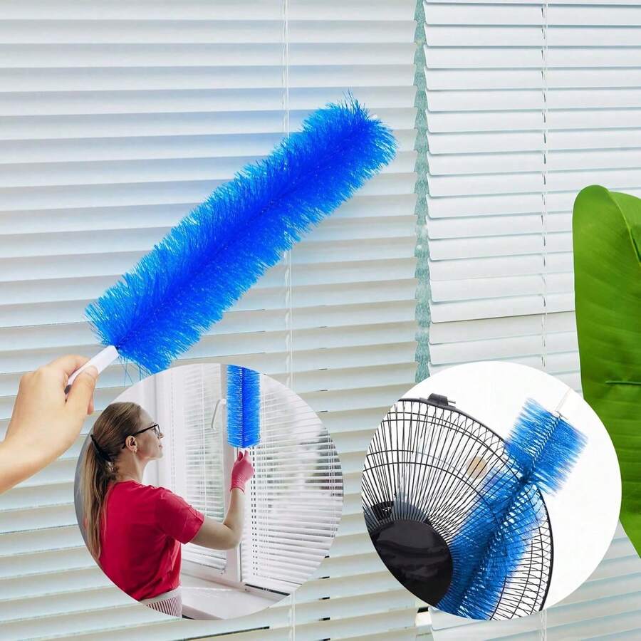 2 Pcs Cobweb Duster Bendable Fan Duster Plastic Dust Cleaner Microfiber ...