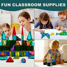 Magnetic Building Tiles, Large Magnet Building Set, Magnetic Blocks, 3D ...