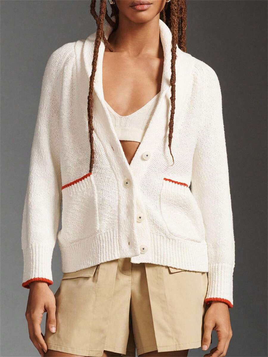 Women's Fall Knit Sweater Cardigan V Neck Long Sleeve Button-Down ...