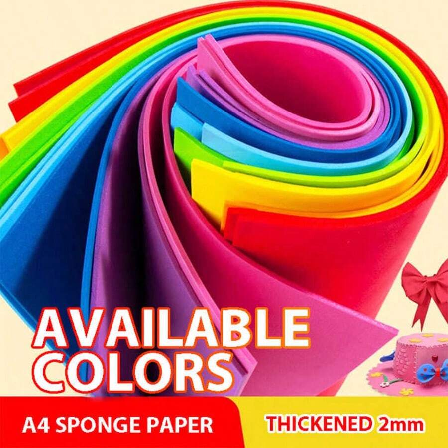 10pcs Premium EVA Craft Foam Sheets - High Density, Colorful For DIY ...